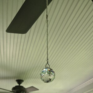 30mm Crystal Ball Light Pull, Fan Pull or Suncatcher, Swarovski Crystal ...