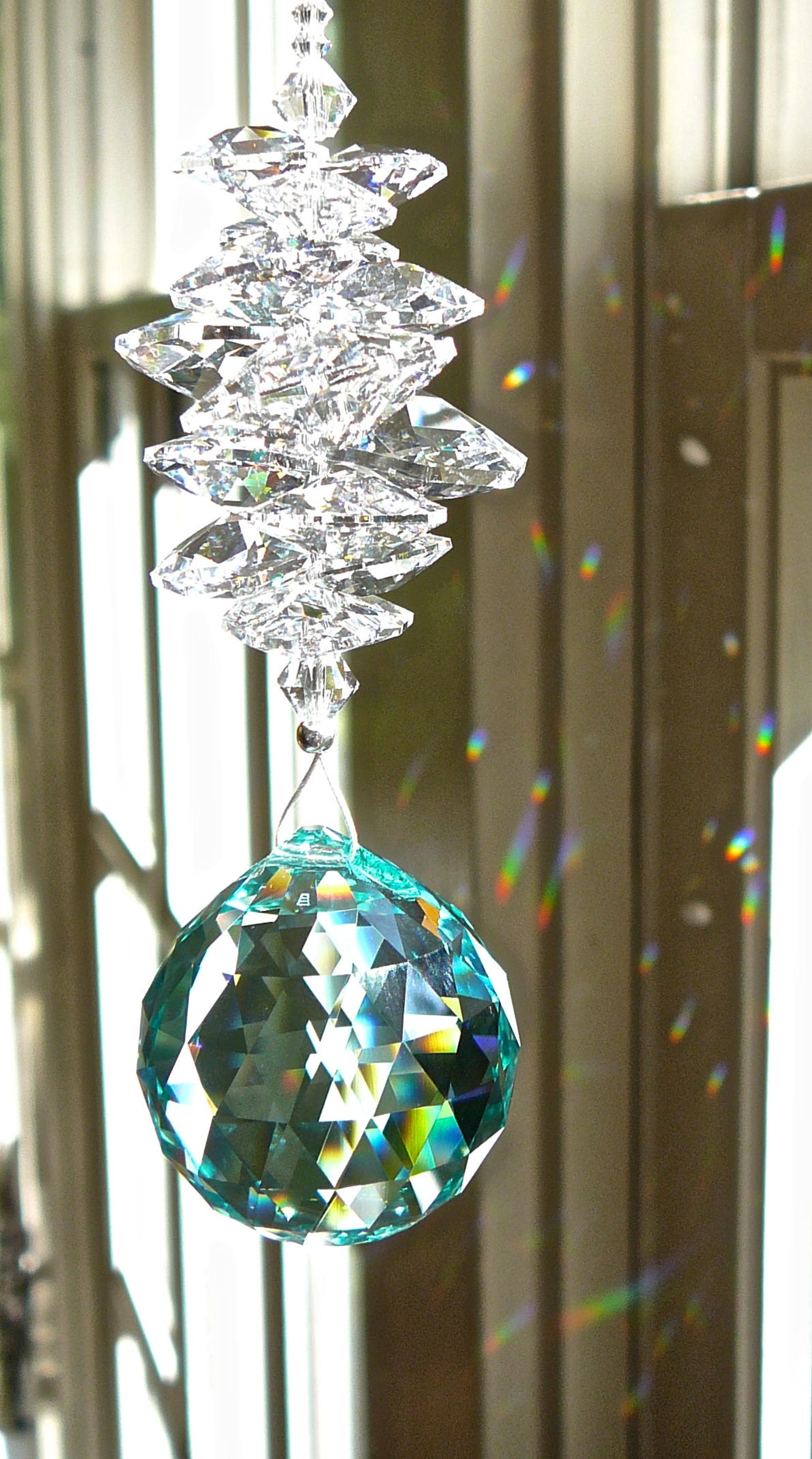 Crystal Ball Suncatcher, Window Hanger, Rainbow Maker Prism Available ...