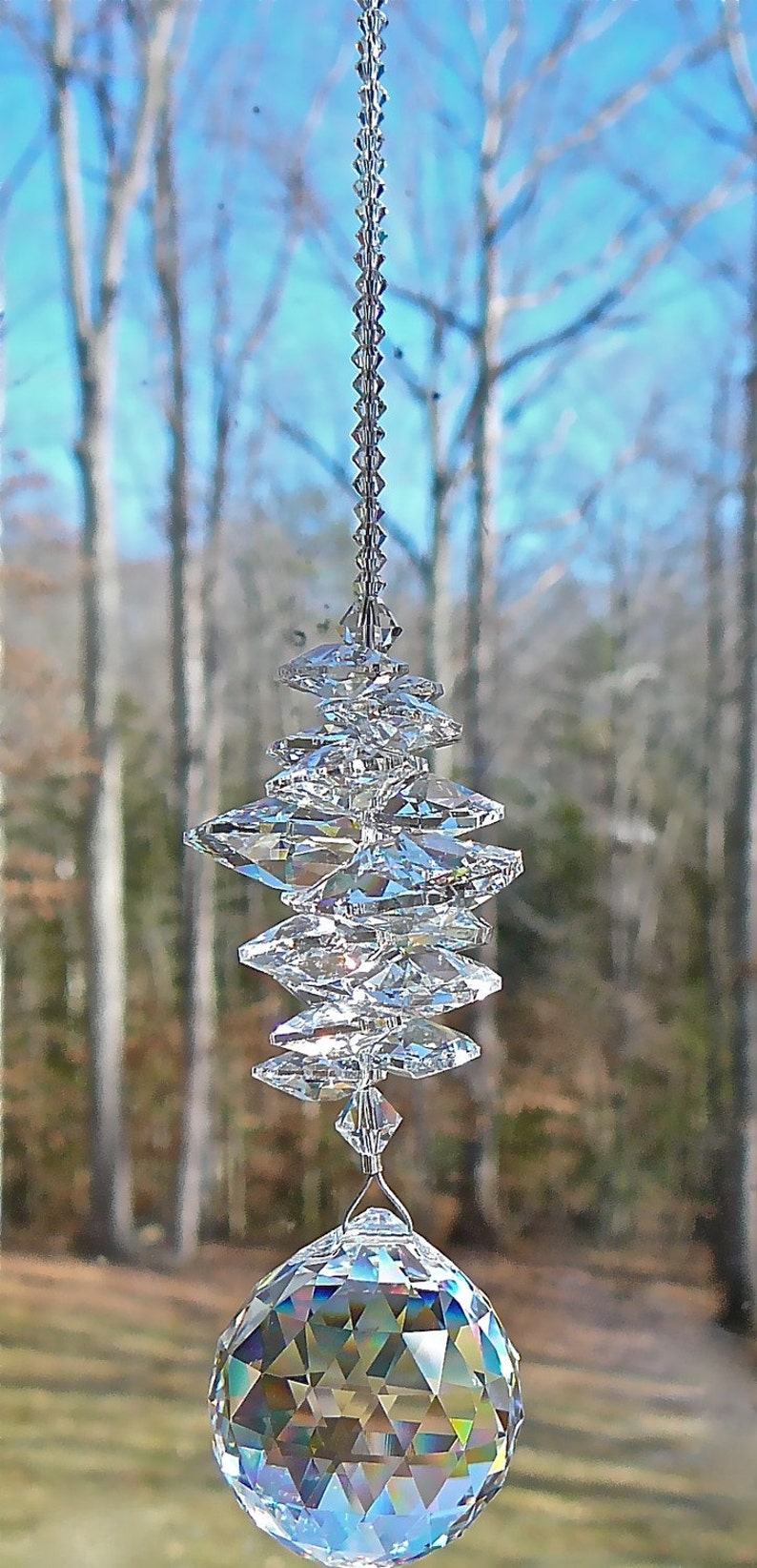 Crystal Ball Sun Catcher Prism 30mm Swarovski Crystal Ball - Etsy
