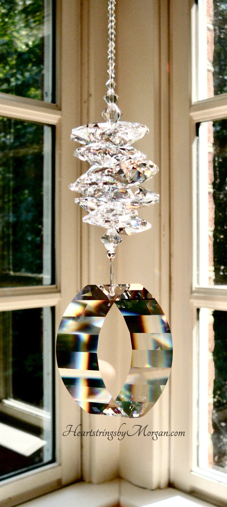 Large 50mm Stunning Beveled Crystal Prism, Retired by Swarovski ...