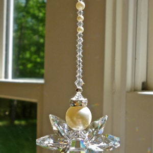Crystal Angel Suncatcher Made With Swarovski Crystals, Hanging Guardian ...