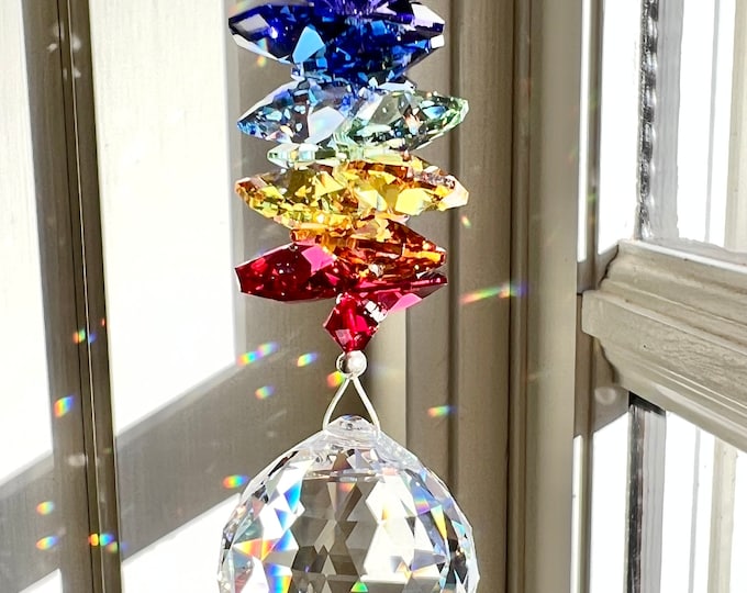 Swarovski Crystal Rainbow Suncatcher Made Entirely With Swarovski ...