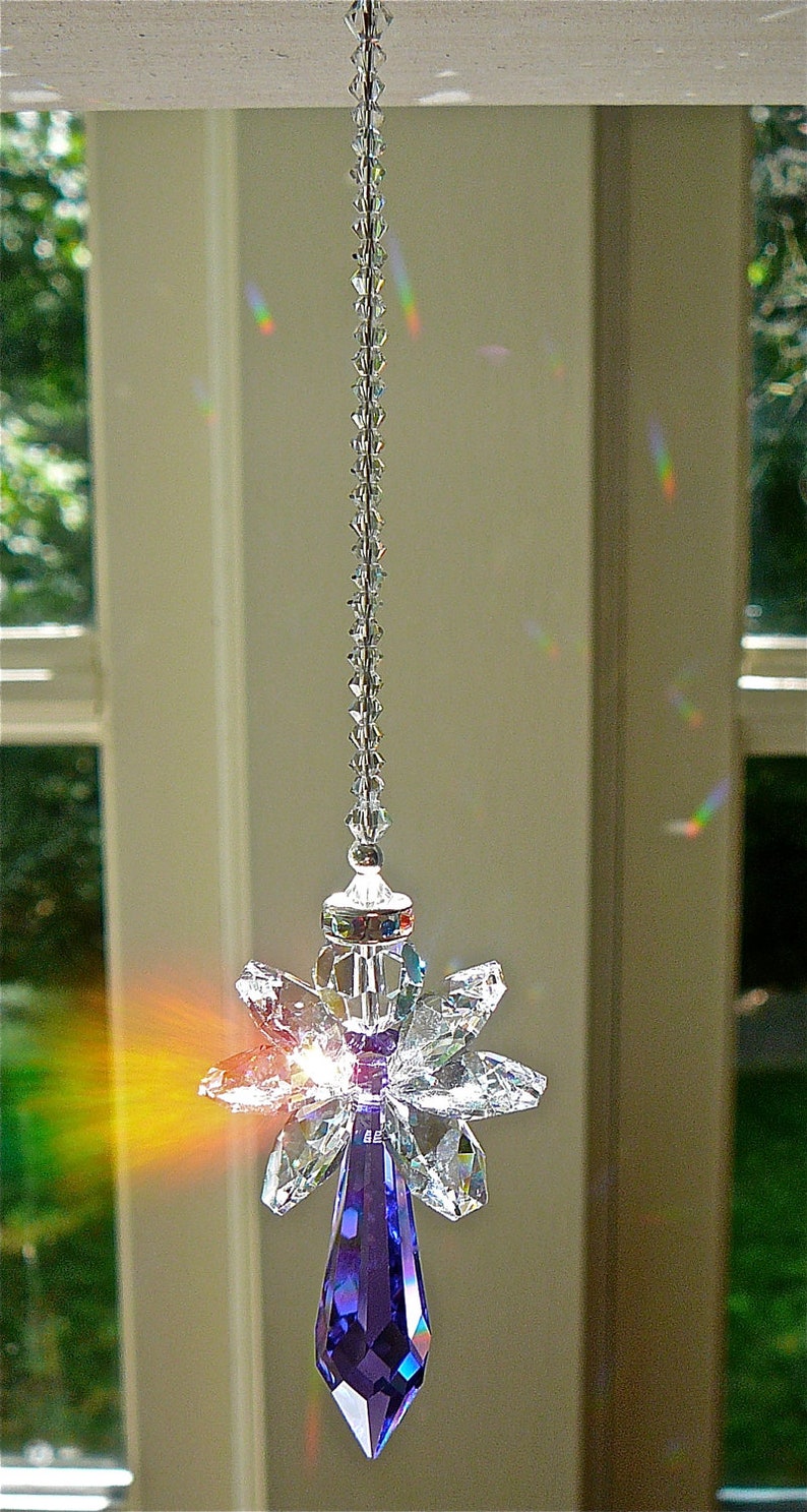 Angel Crystal Suncatcher Made W/ Swarovski Crystal angel for | Etsy