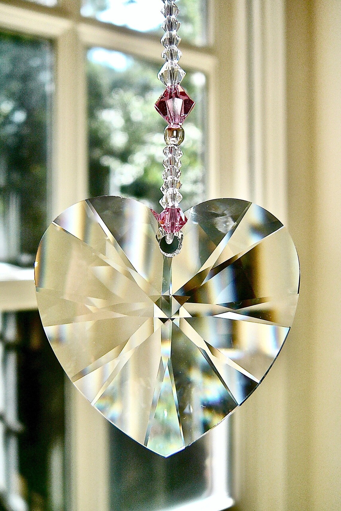 Crystal Fan Pull, Light Pull or Suncatcher, Entirely Swarovski - 40mm ...