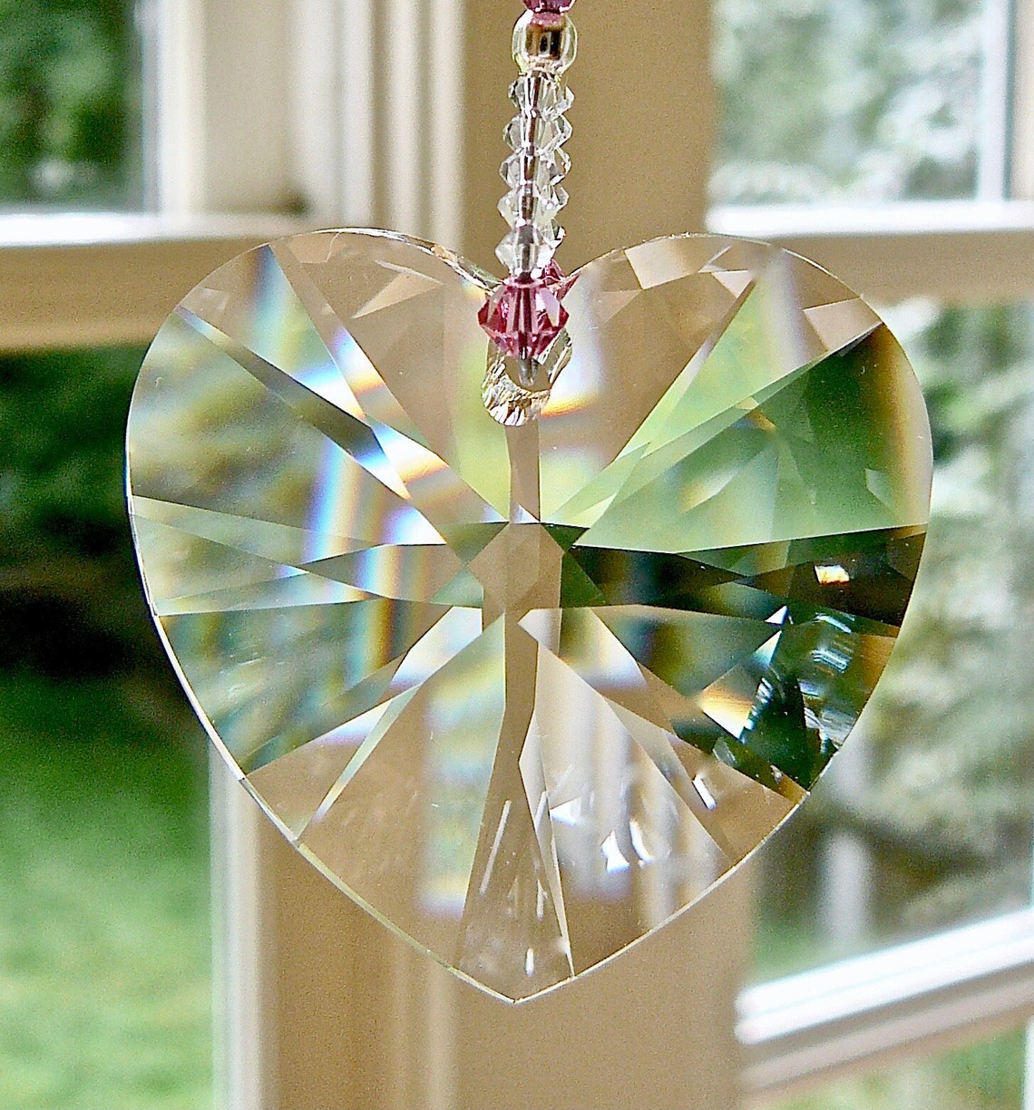 Crystal Fan Pull, Light Pull or Suncatcher, Entirely Swarovski - 40mm ...