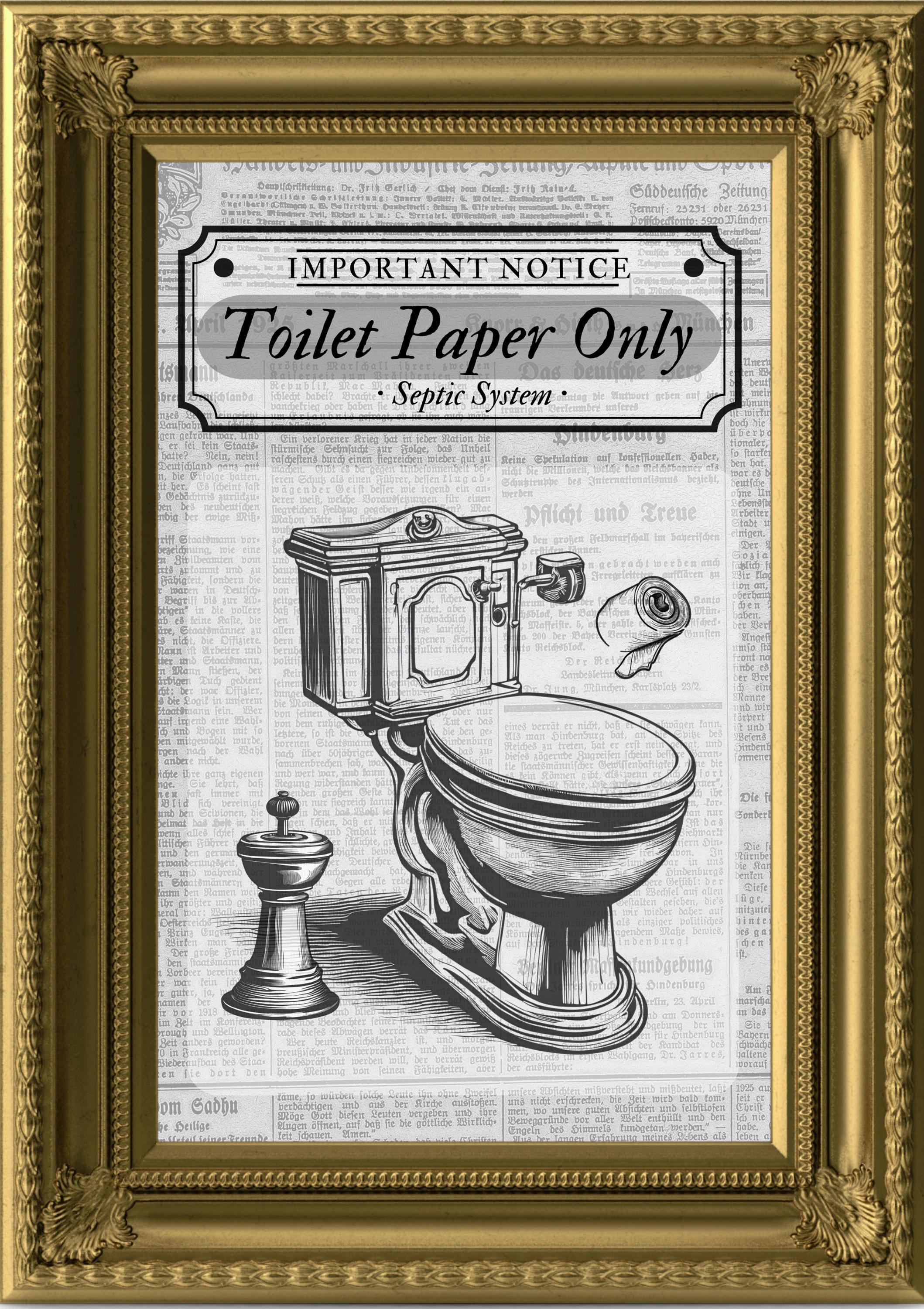 Bathroom Art, Powder Room Sign, Restroom Digital Print, Toilet Paper ...