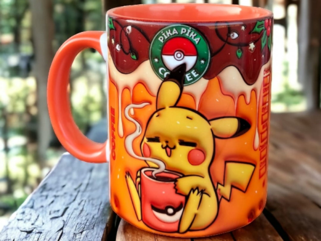 Pikachu 3D Design Mug, 11 Oz Porcelain Cup - Etsy