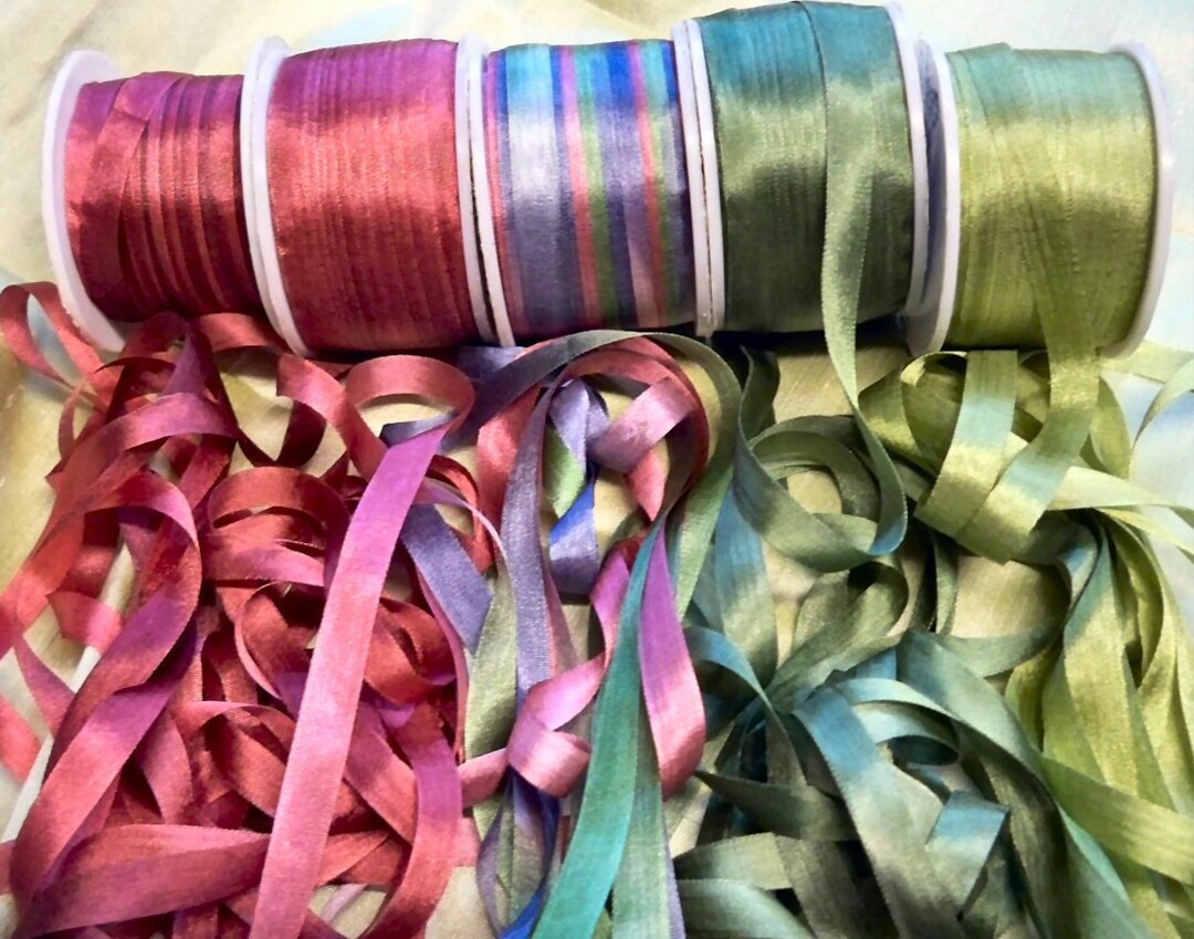 Magenta Colorway 20 Yards 7mm Assortment Silk Ribbon Pack - Etsy