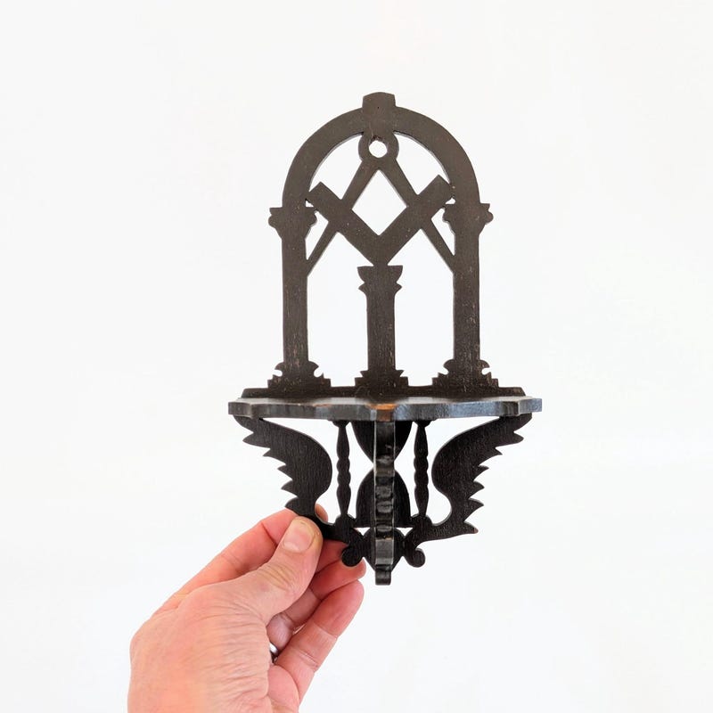 Folk Art Wall Shelf Carved - Etsy