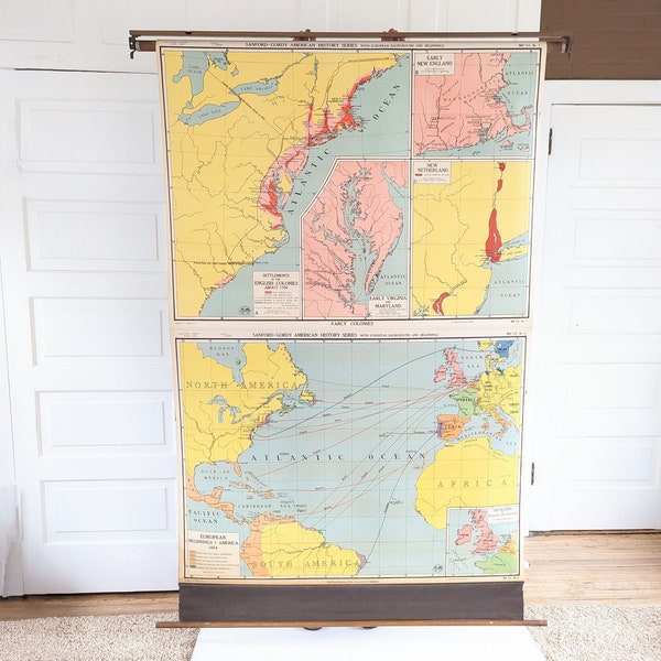 Pull Down Map - Etsy