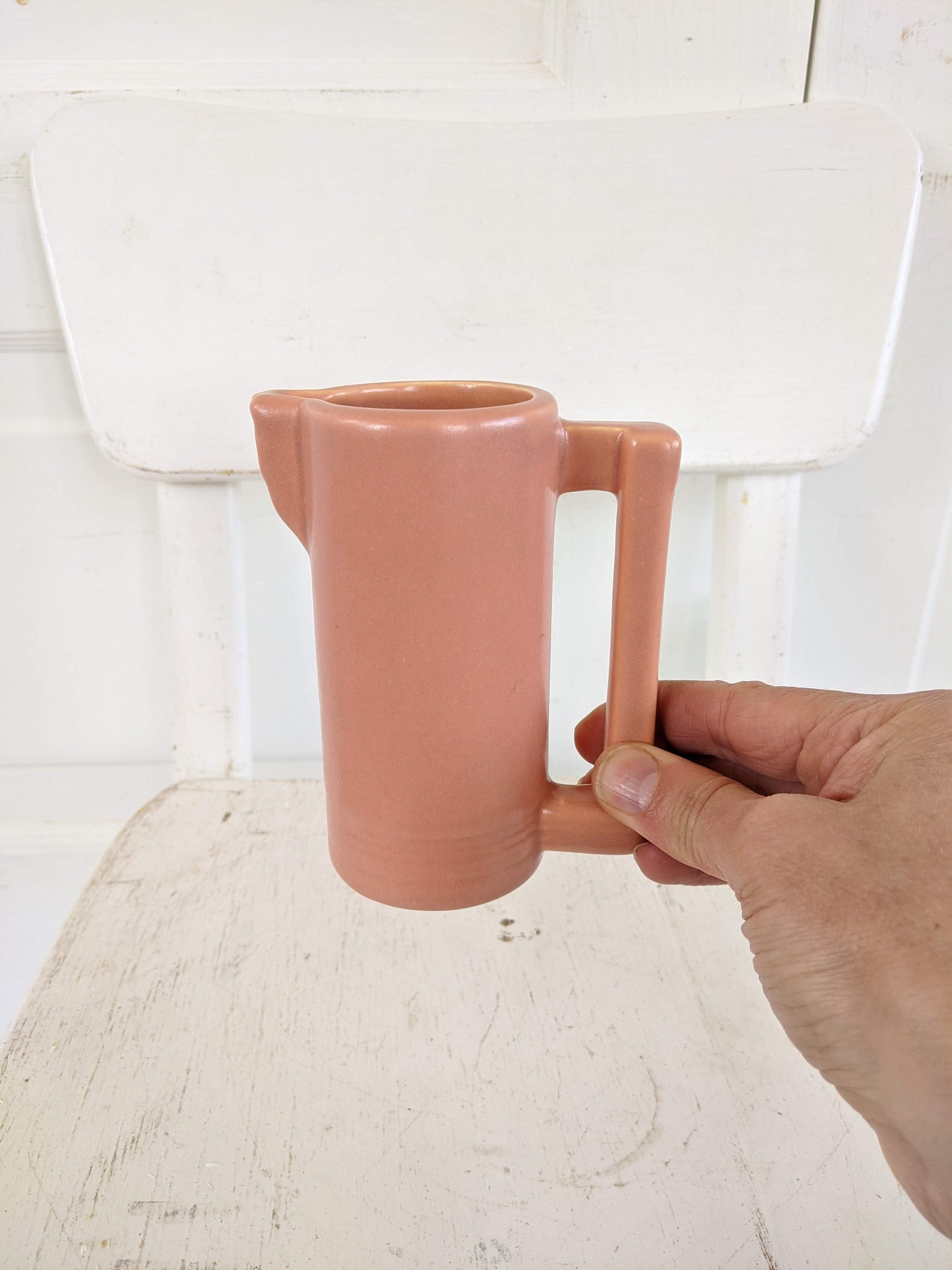 Pair of Small Vintage Pitchers Small Pink Pottery Pitcher - Etsy