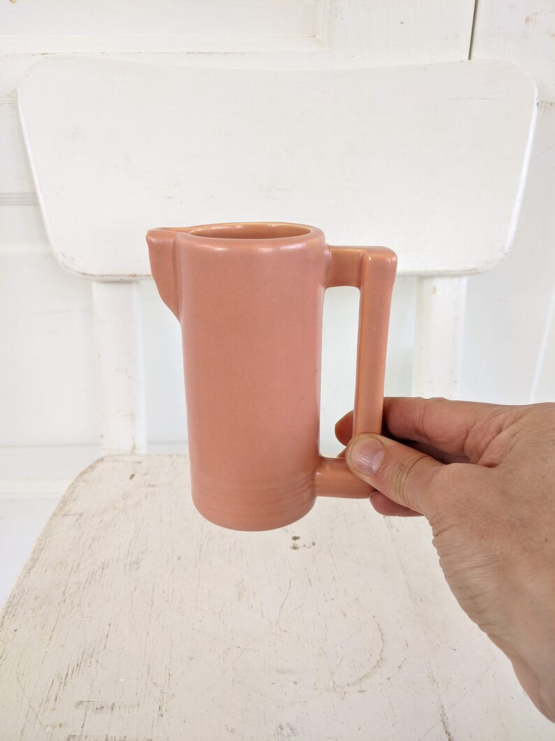 Pair of Small Vintage Pitchers Small Pink Pottery Pitcher - Etsy
