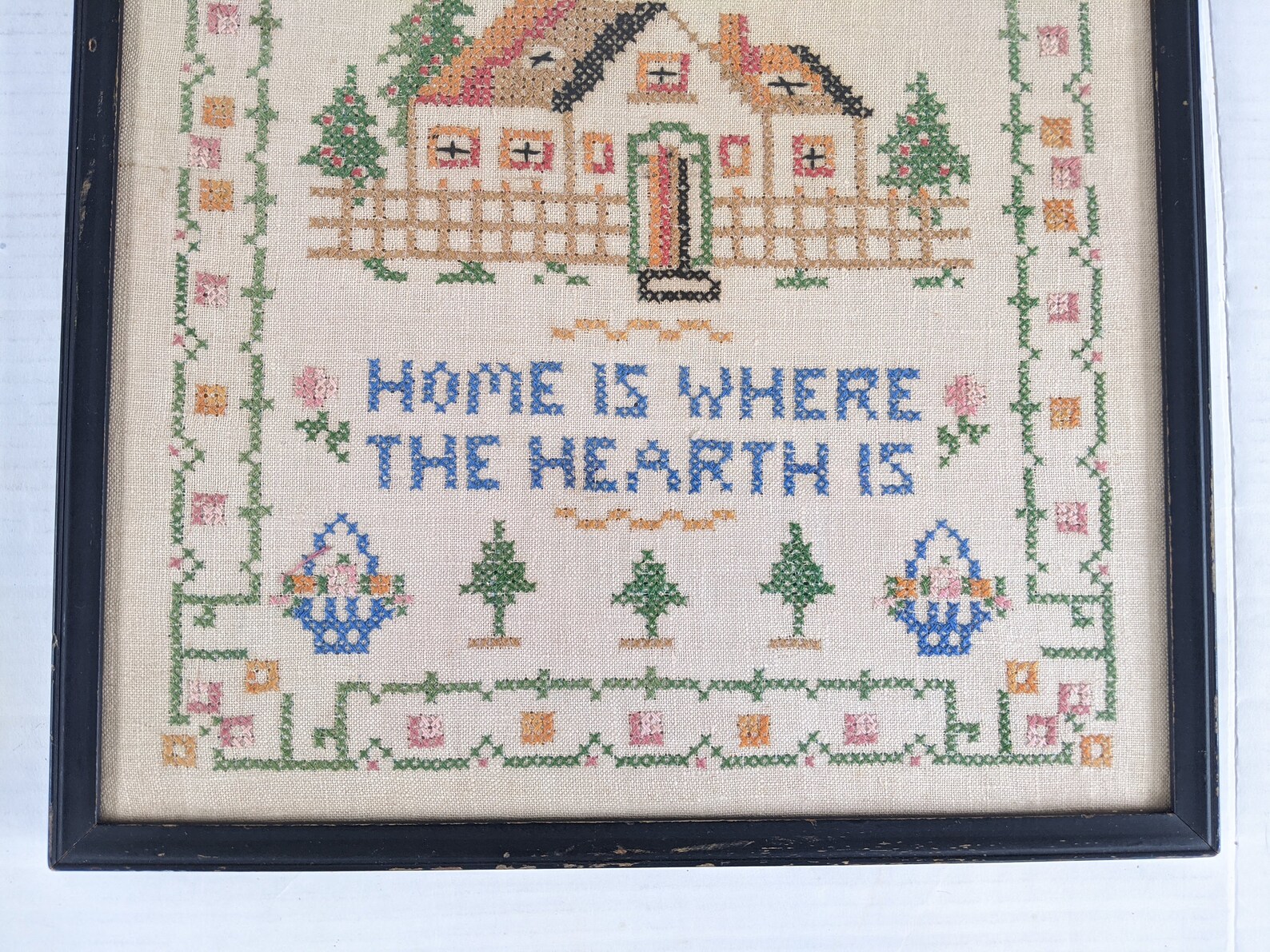 Vintage Cross Stitch Sampler Vintage Embroidery Vintage Home - Etsy