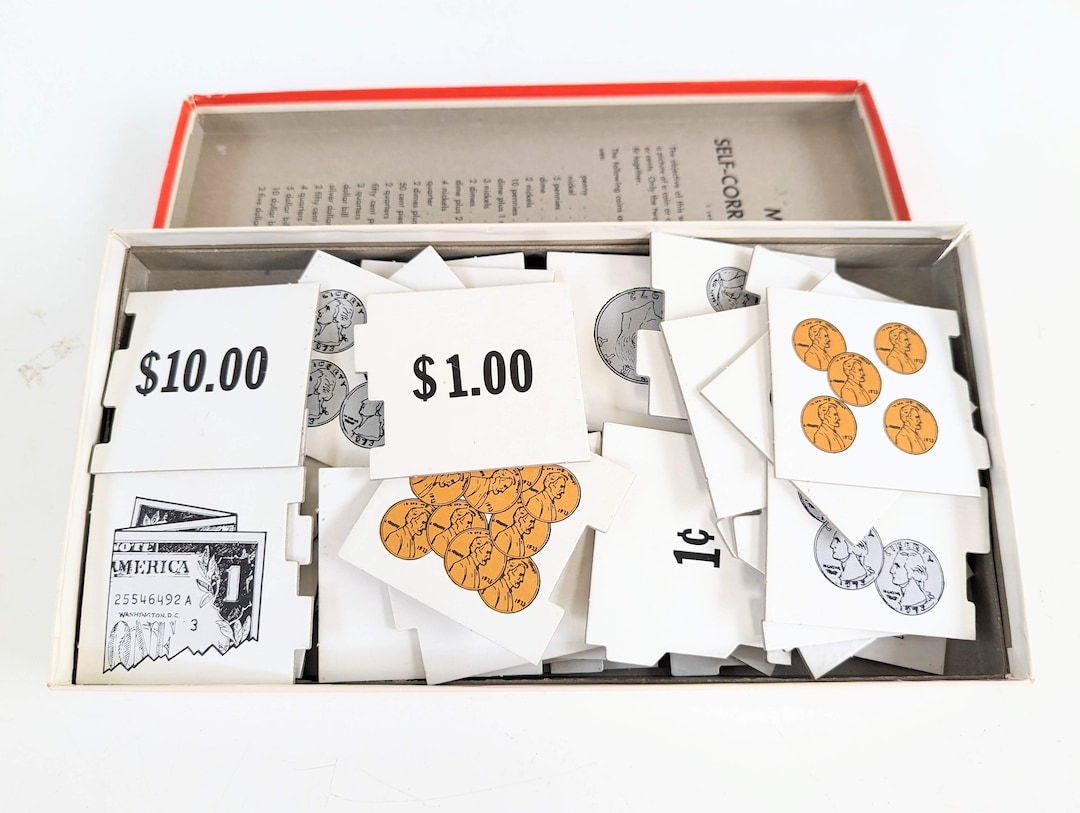 Vintage Money Matching Game, Vintage Learn How to Count Money Game ...