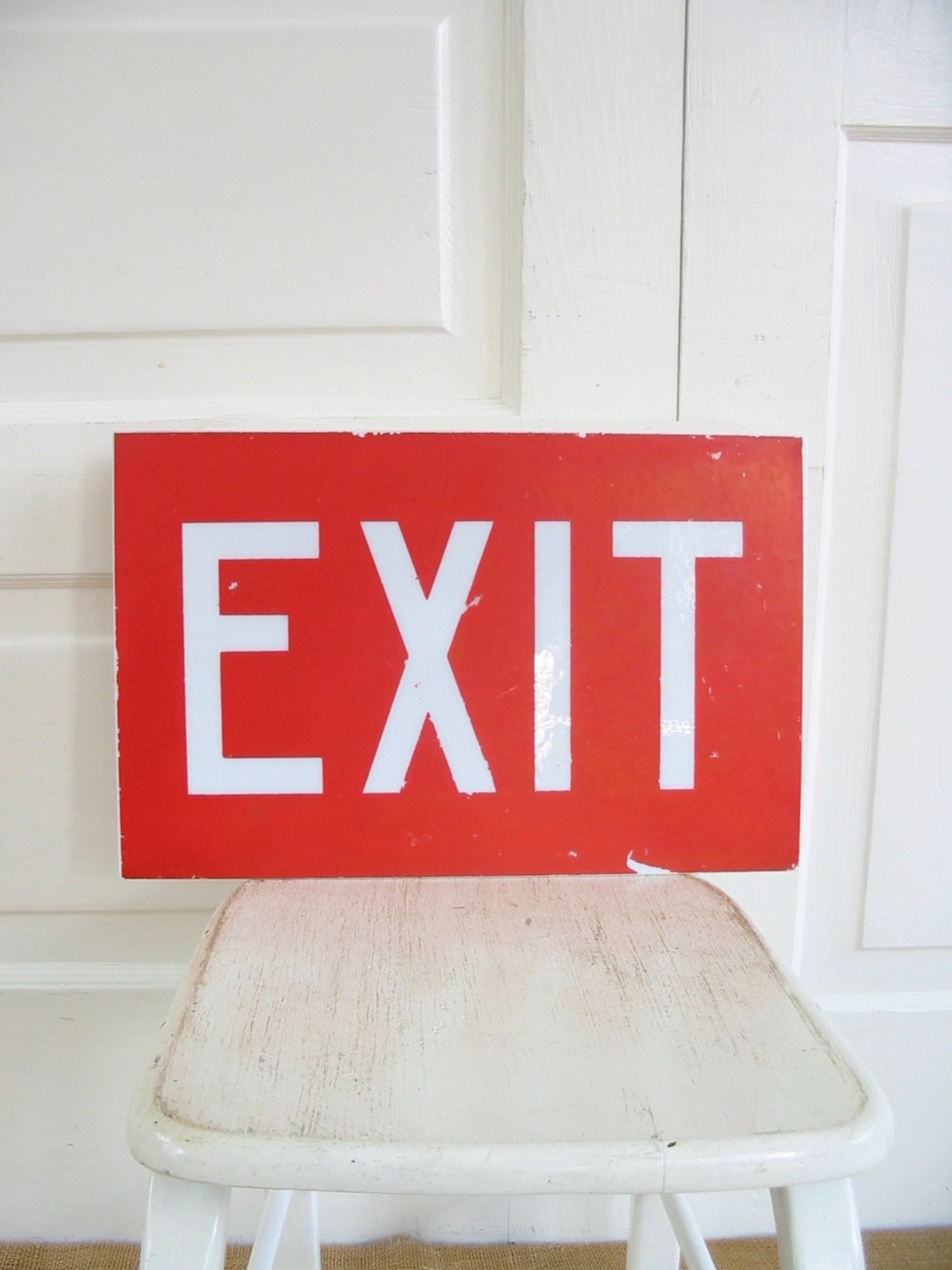 Vintage Exit Sign Vintage Sign Glass Sign Vintage Exit | Etsy