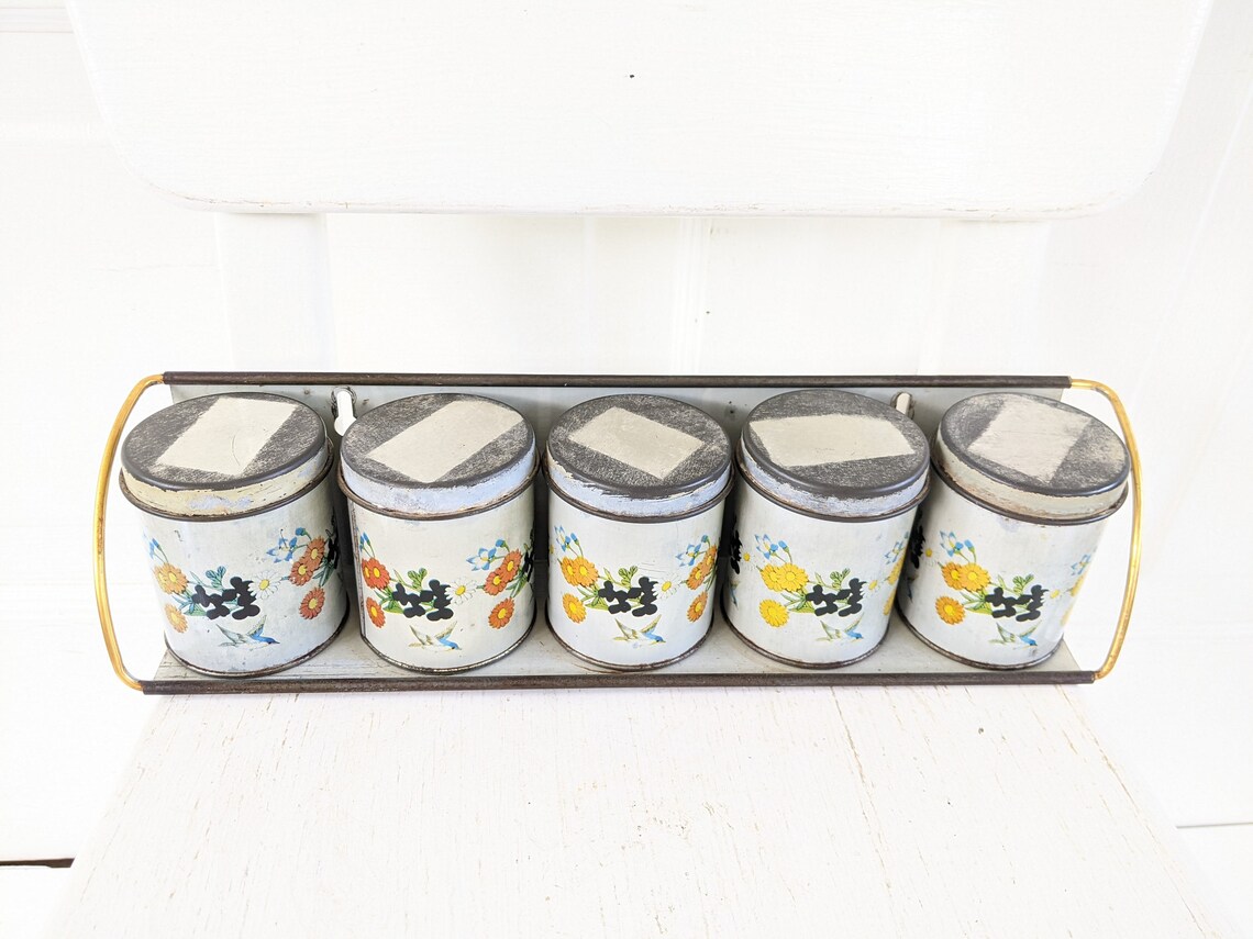 Vintage Spice Tins Metal Spice Tins Set of Vintage Spice - Etsy