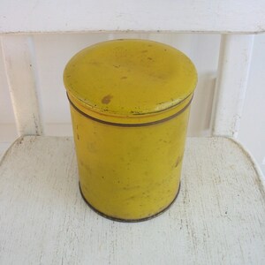 PAIR Vintage Metal Biscuit Tins, Metal Box, Yellow Tin, Vintage Candy ...