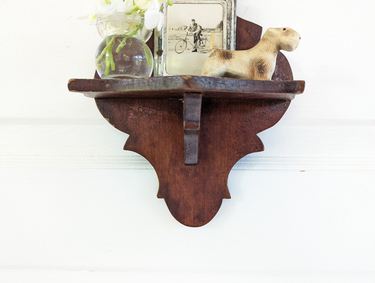 Small Wood Shelf Vintage Wood Shelf Cottage Shelf Carved - Etsy