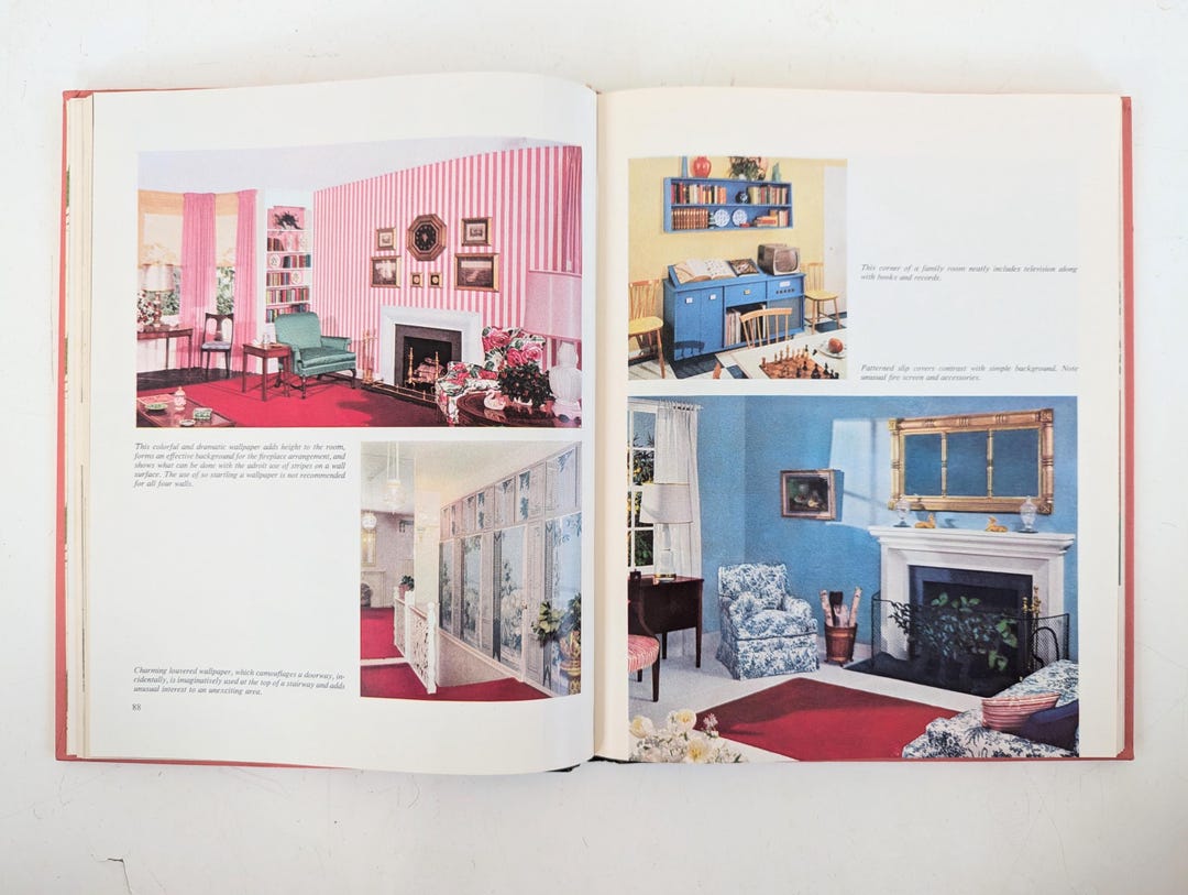 Vintage Interior Design Book, Vintage Decorating Book, Vintage Book of ...