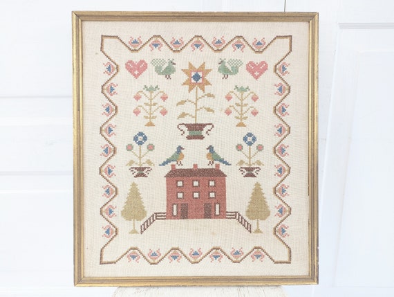 Vintage Cross Stitch Sampler Vintage Sampler Vintage Sampler - Etsy