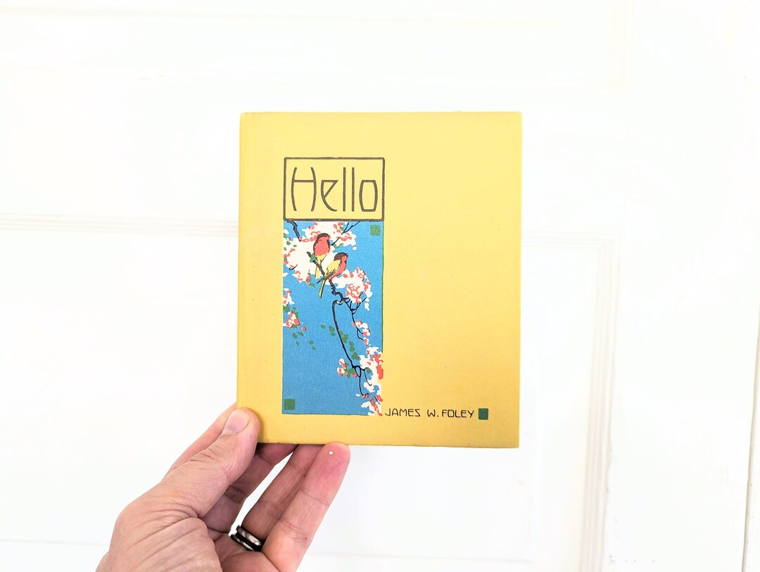 Vintage Book of Poems, Vintage Poetry Book, Vintage Hello Book, Vintage ...