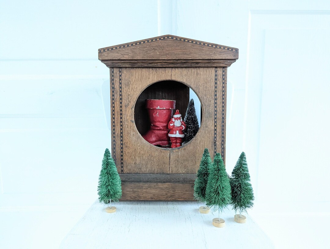 Vintage Shadow Box, Vintage Clock Case, Wood Case, Vintage Display Case ...