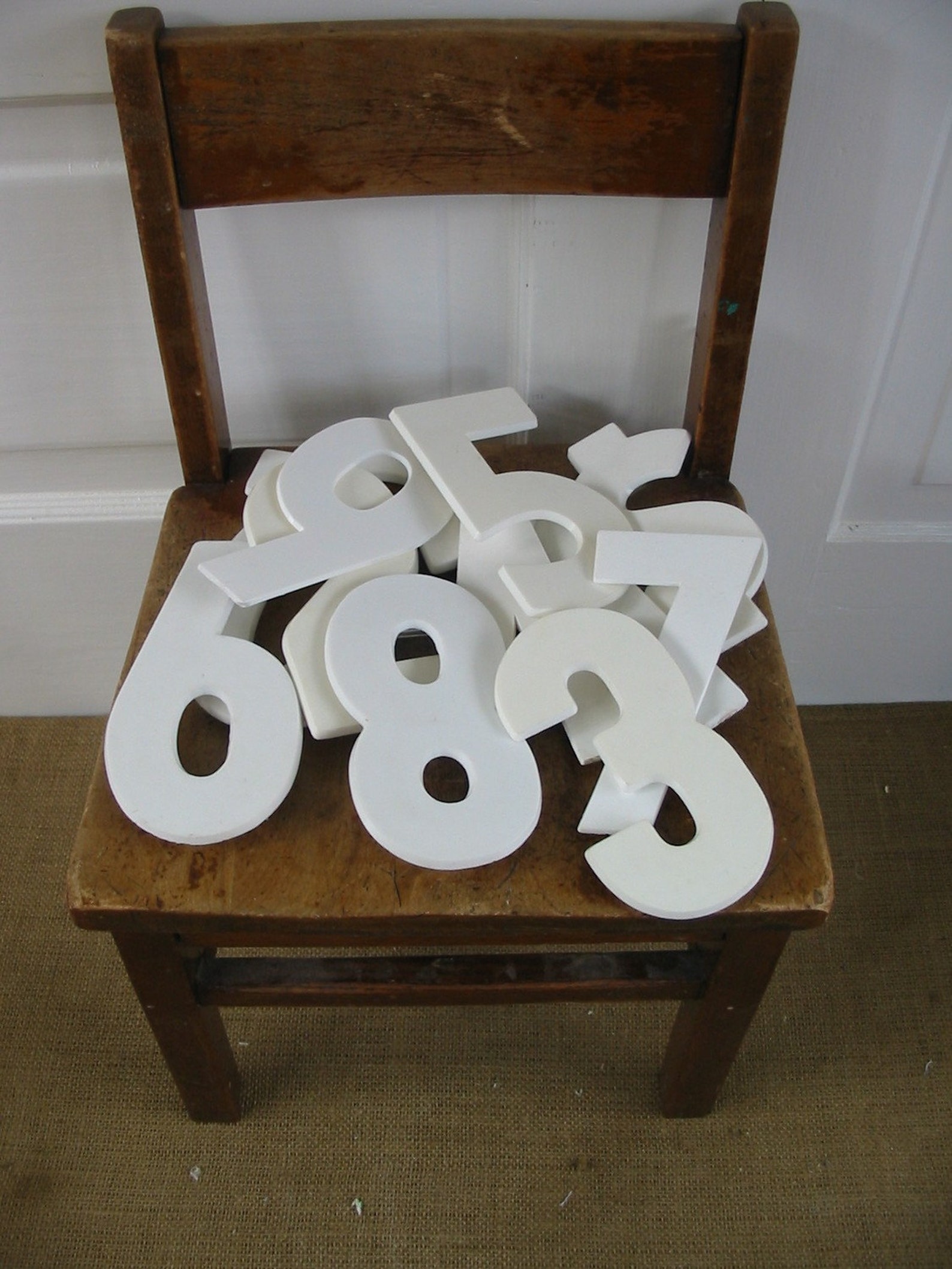 Vintage Numbers White Plastic Numbers White Sign Supplies | Etsy