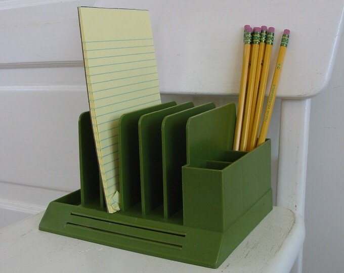 Vintage Green Desk Organizer - Etsy