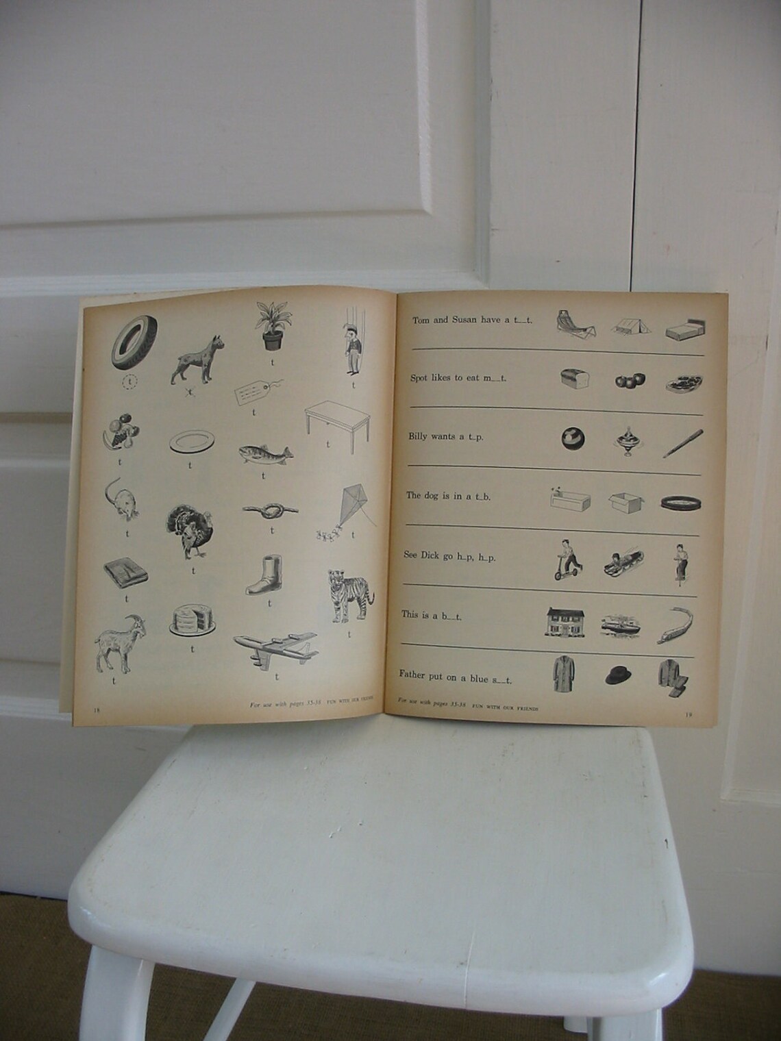 Vintage Children Book School Primer Workbook Ephemera | Etsy