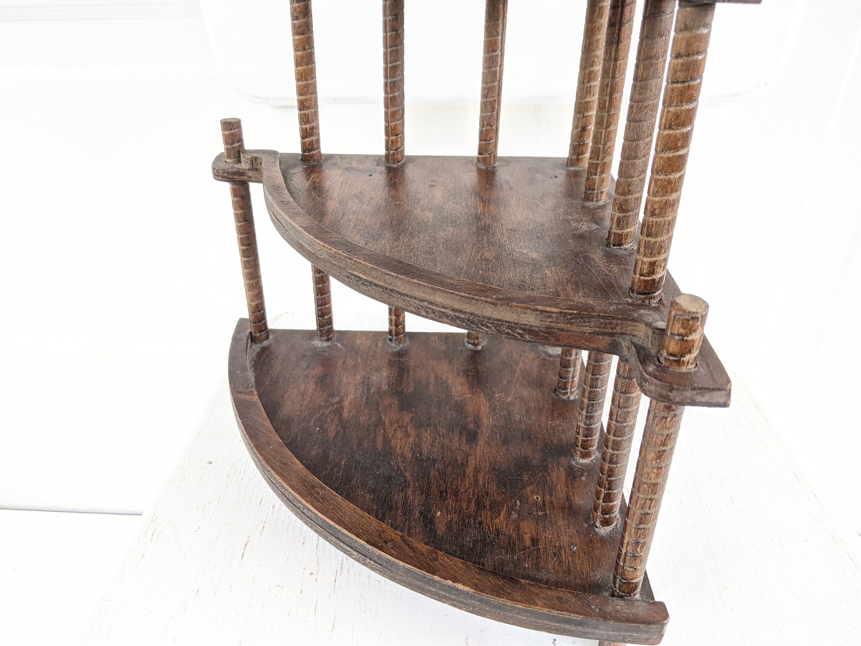 Vintage Corner Shelf Vintage Wood Shelf Wood Display Shelf | Etsy