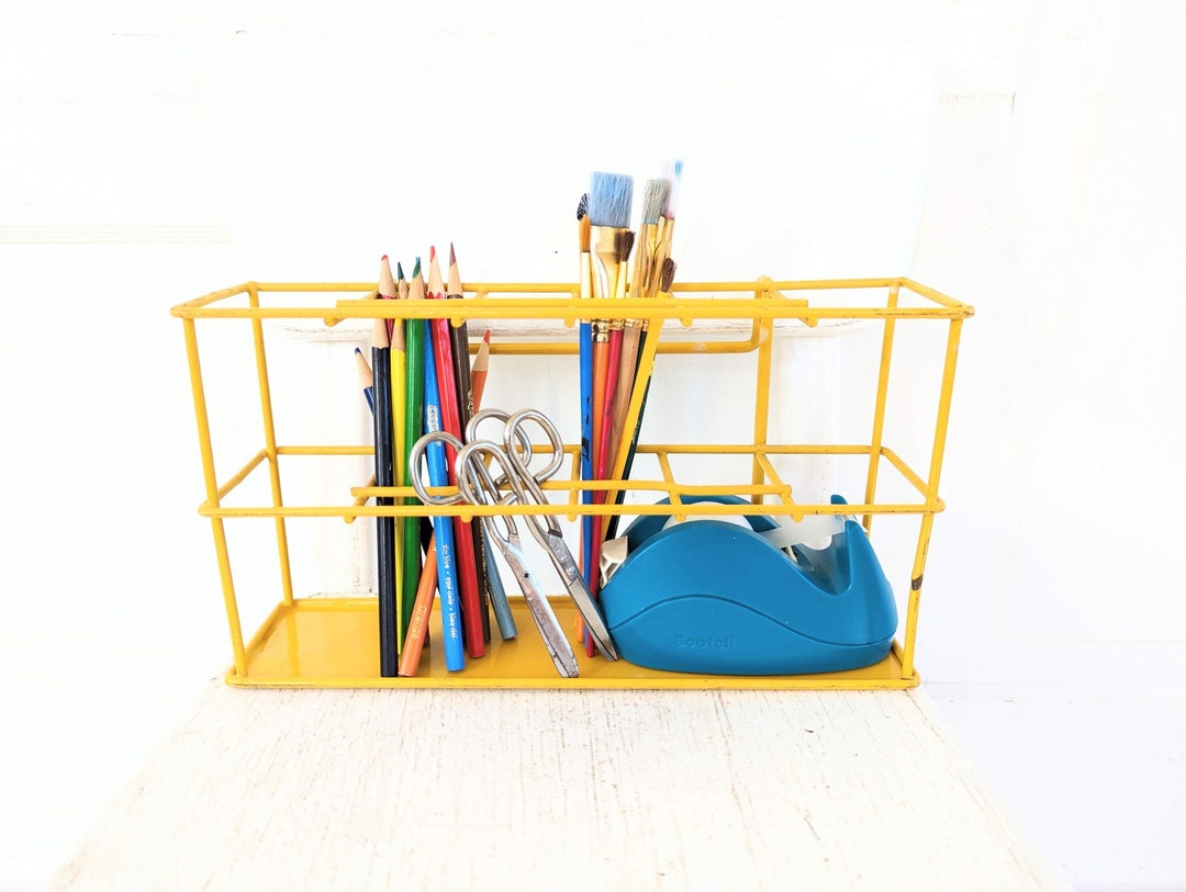 Vintage Yellow Rack, Vintage Yellow Store Display, Vintage Yellow Shelf ...