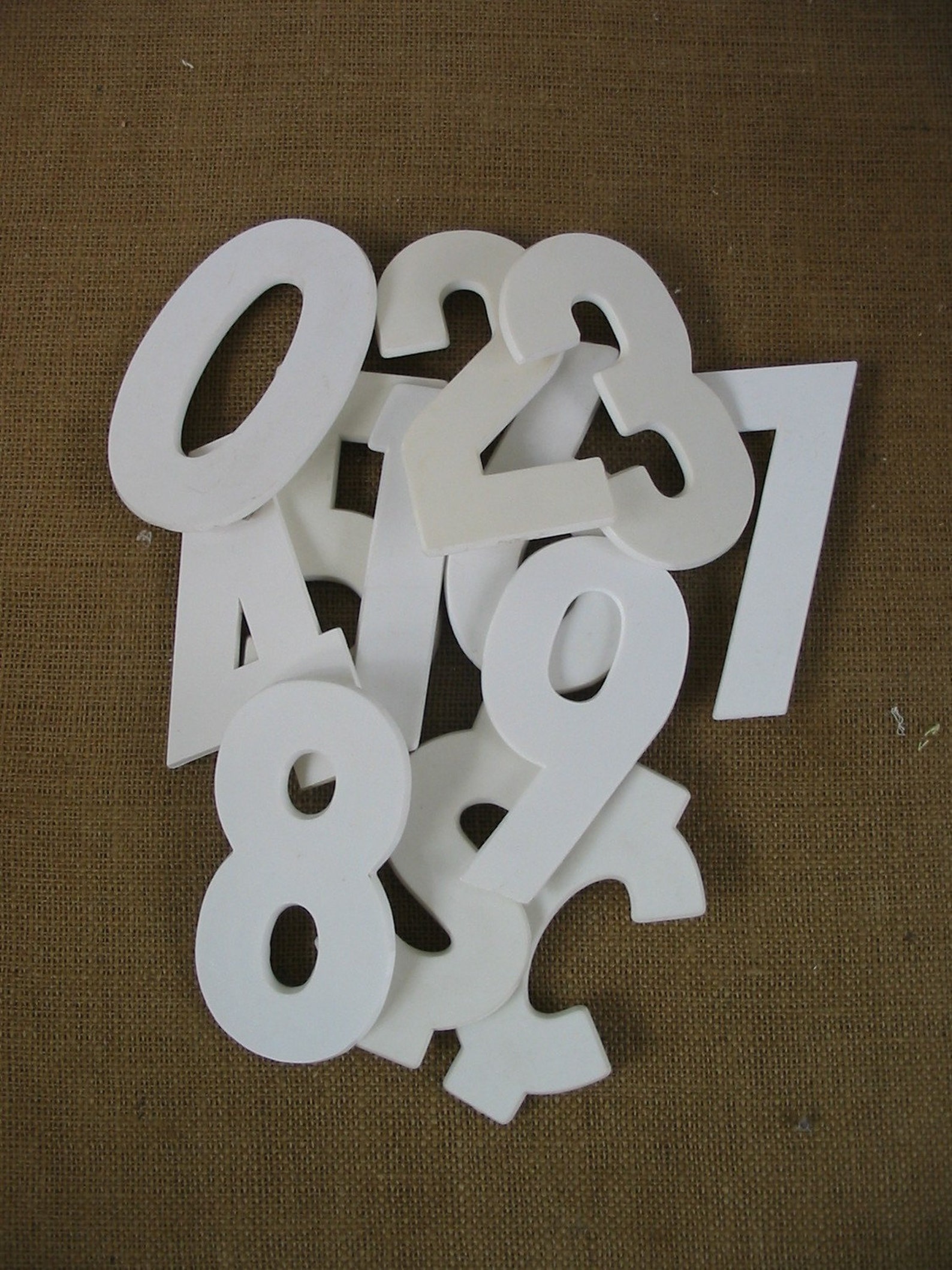Vintage Numbers White Plastic Numbers White Sign Supplies | Etsy