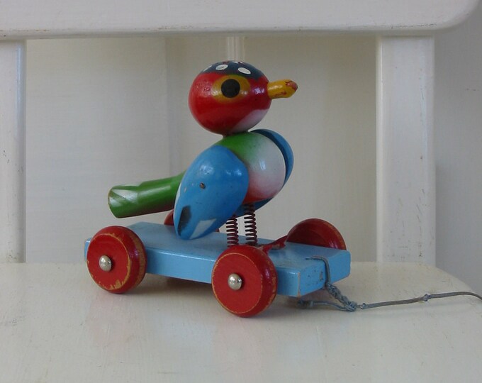 Wood Pull Toy Children Bird Toy - Etsy