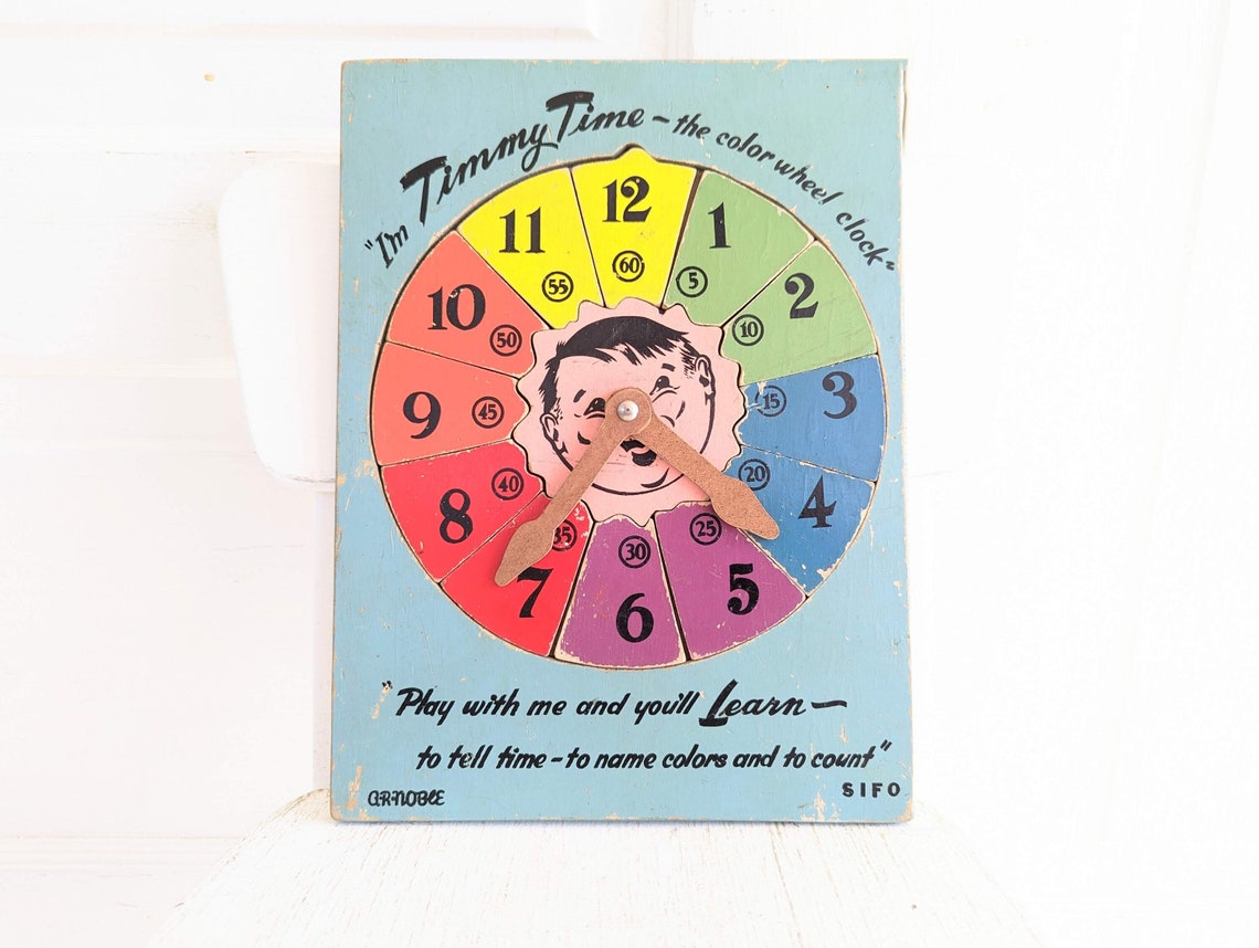 Vintage Wood Puzzle, Telling Time Puzzle, Vintage Timmy Time Puzzle ...