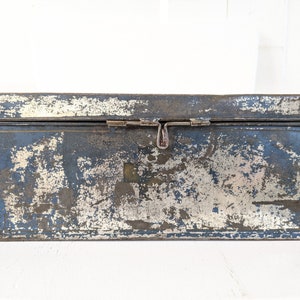 Vintage Metal Box Antique Blue Box Vintage Blue Metal Box | Etsy