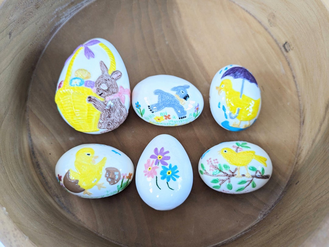 Vintage Easter Eggs, Vintage Ceramic Decorative Eggs, Vintage Easter ...