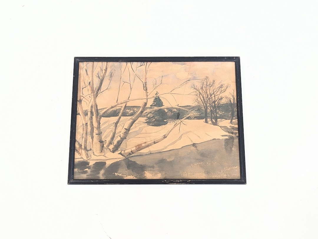 Vintage Winter Landscape, Vintage Snow Landscape, Vintage Winter ...