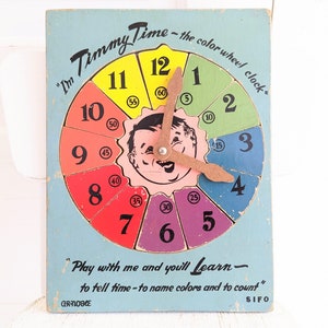 Vintage Wood Puzzle, Telling Time Puzzle, Vintage Timmy Time Puzzle ...