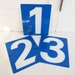 Vintage Plastic Numbers, Blue White Numbers, Sign Supplies, You Pick, 1 ...