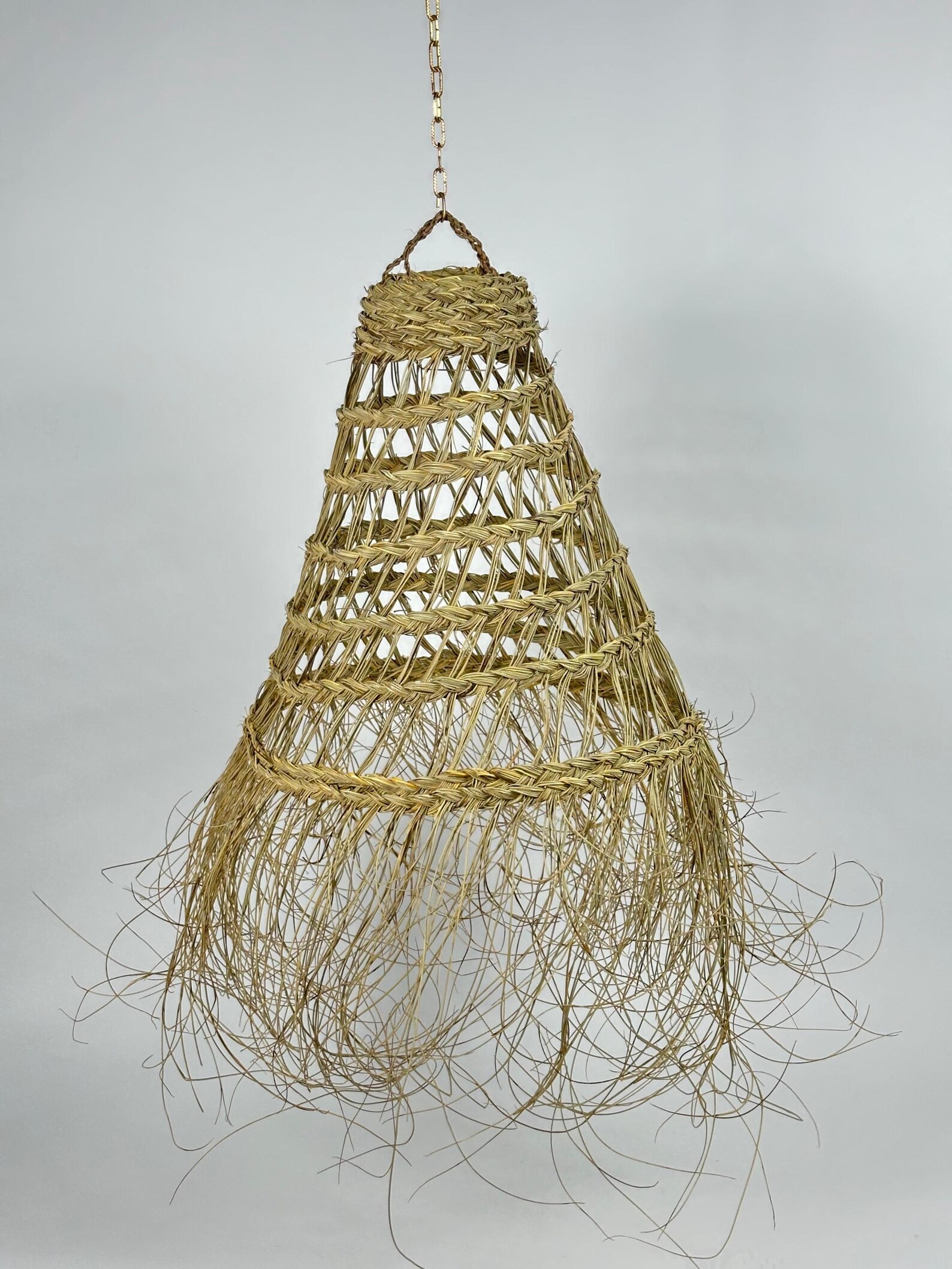Eco-friendly Boho Straw Pendant Light With a Unique Woven Lampshade - Etsy