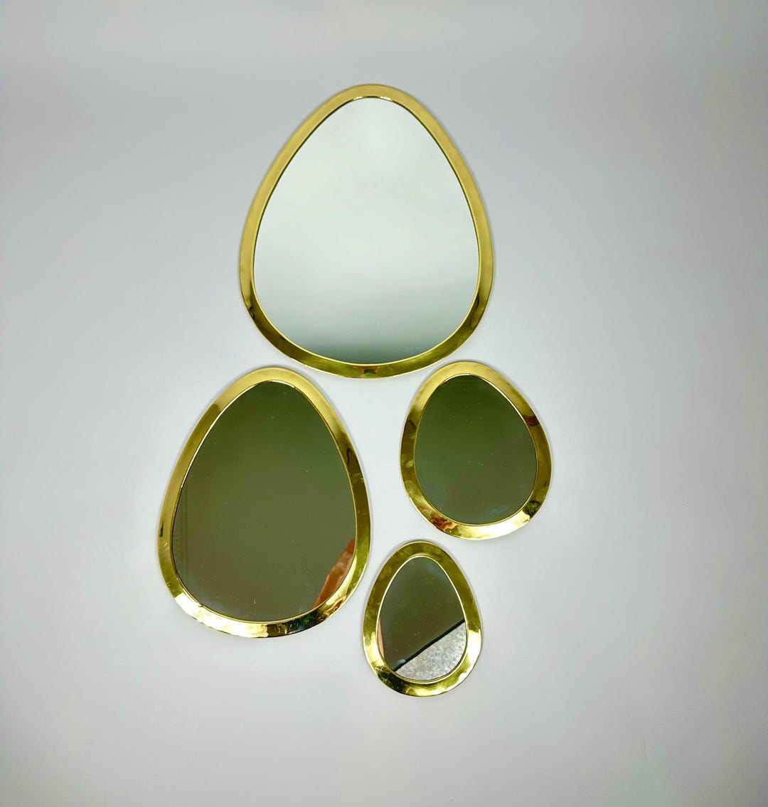 Handcrafted Moroccan Brass Mirrors – Wall Hanging Set, Luxury Mirror ...