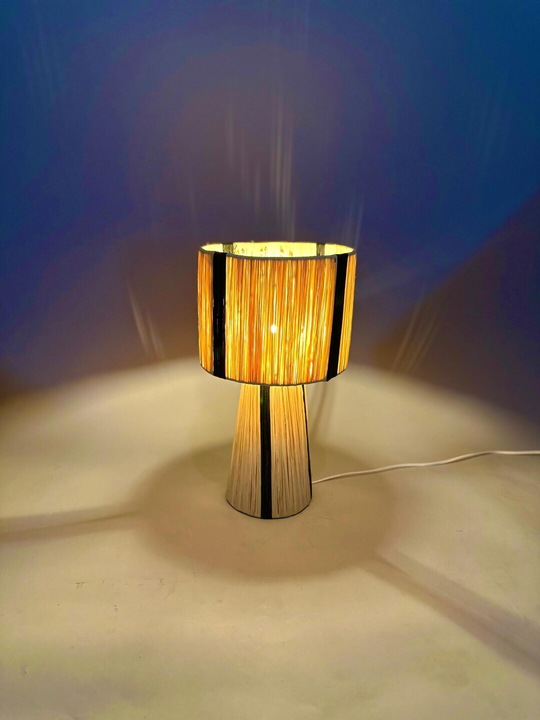 Natural Raffia Lamp, Raffia Lampshade, TABLE LAMPSHADES Moroccan ...