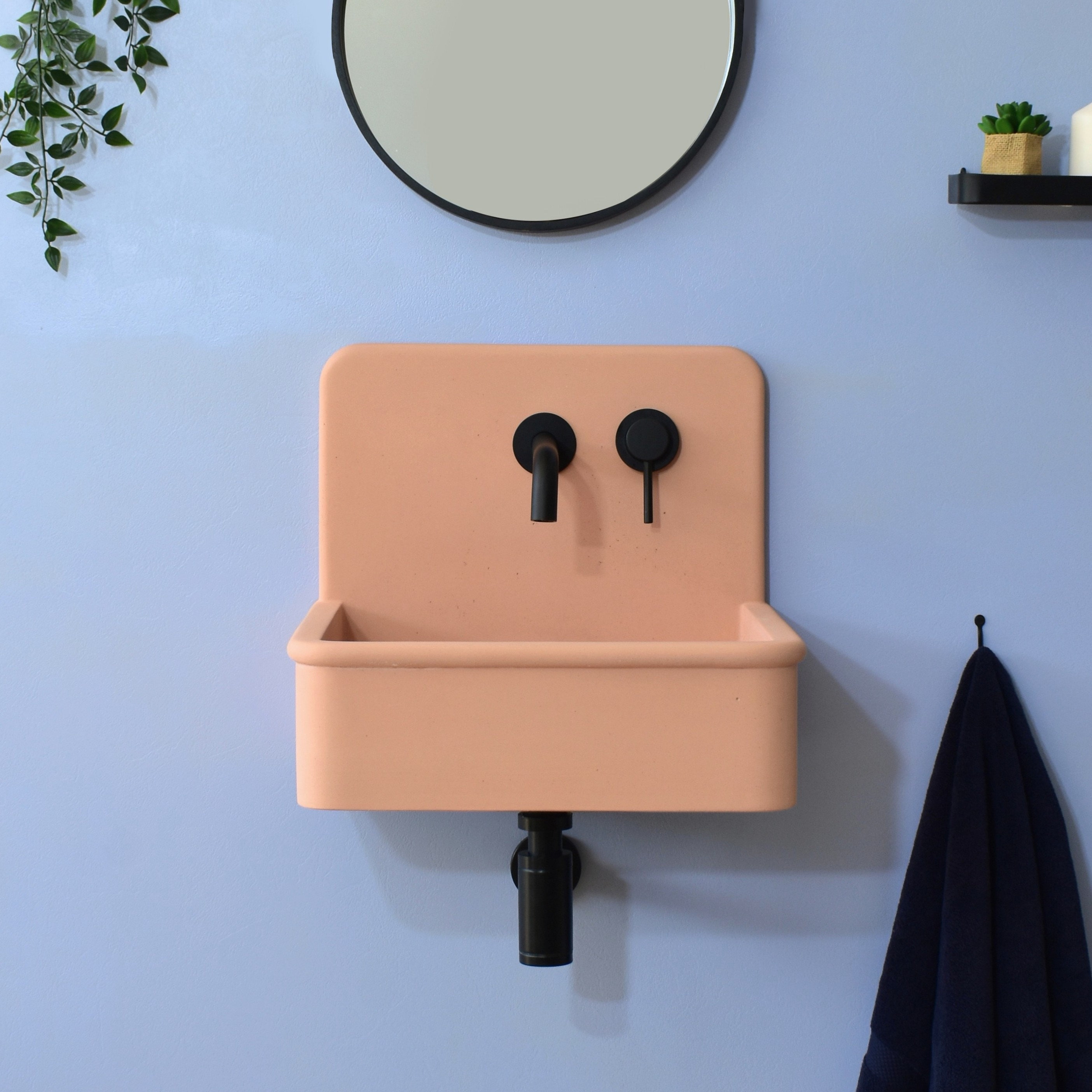 Mango Floating Concrete Sink | Modern Dama Wall-hung Basin | Shipped ...