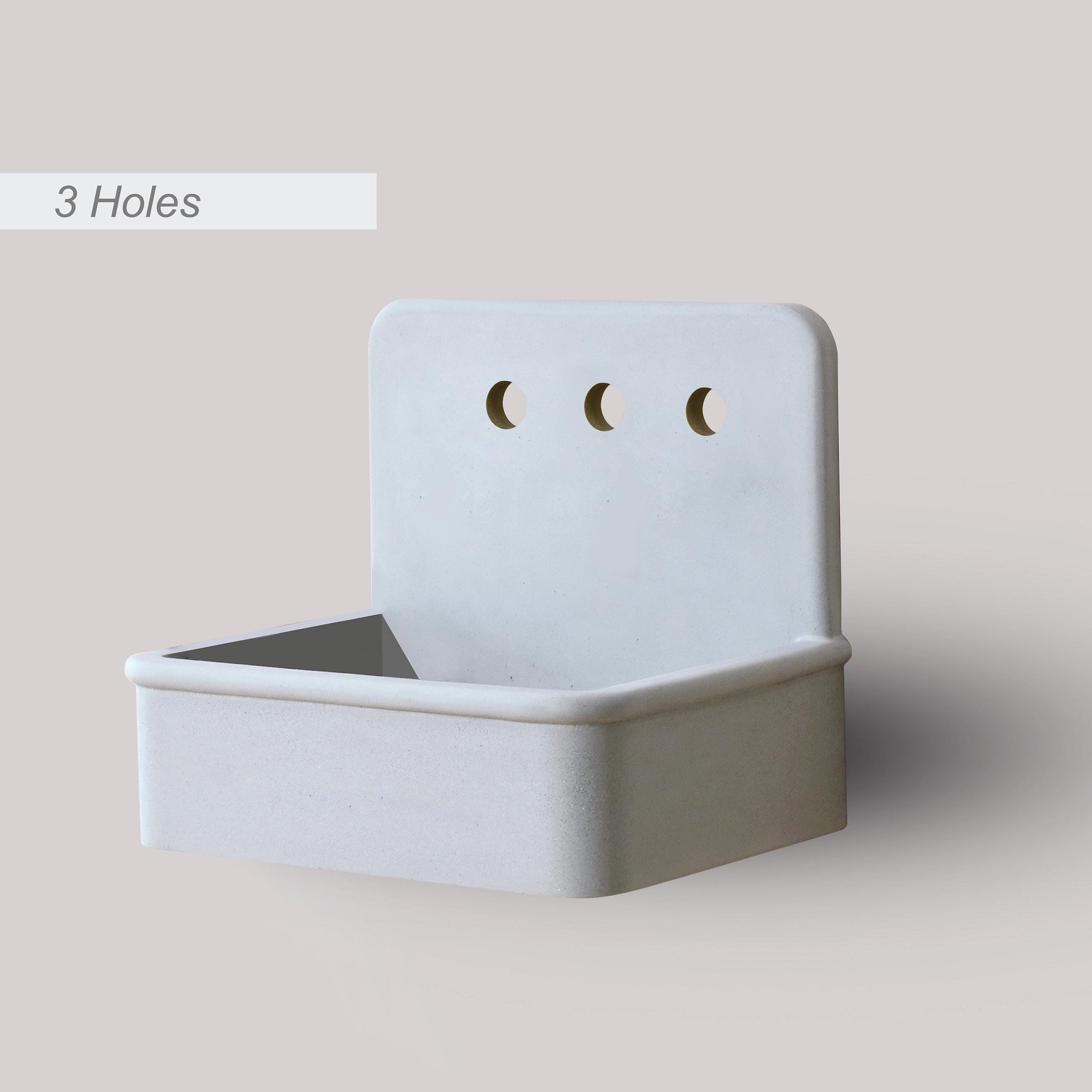Dama Grey Floating Concrete Sink | Modern Dama Wall-hung Basin ...