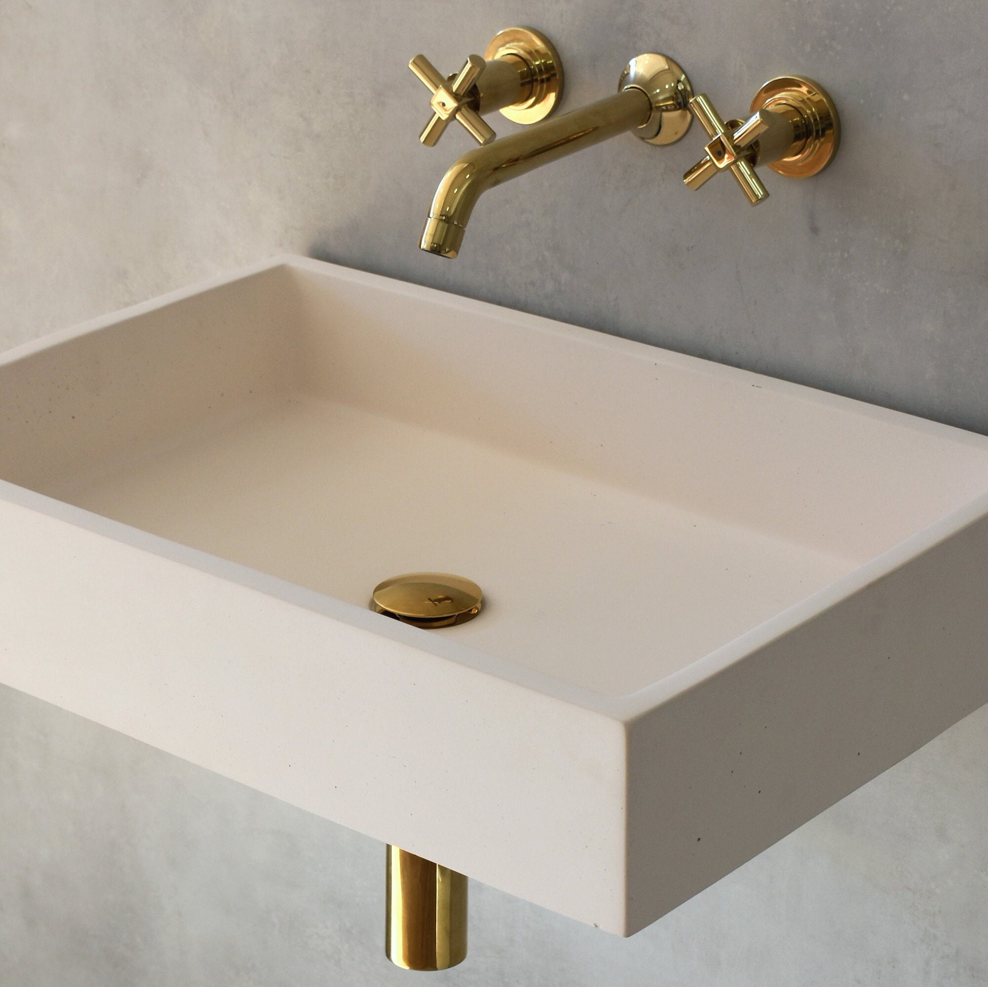 Wall-mounted Mare Concrete Basin - Etsy