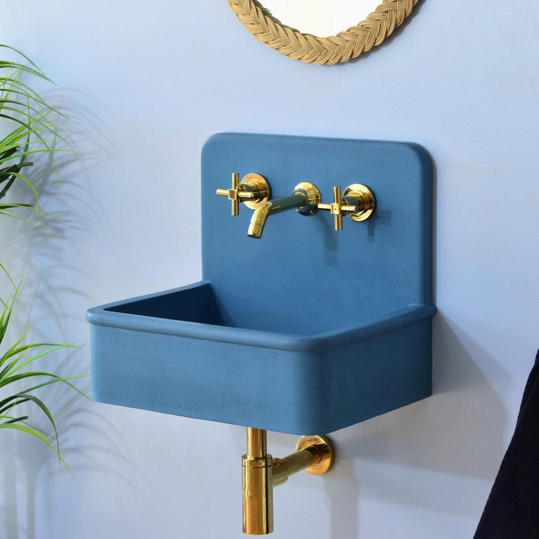 Concrete Sink Dama Deep Ocean - Etsy