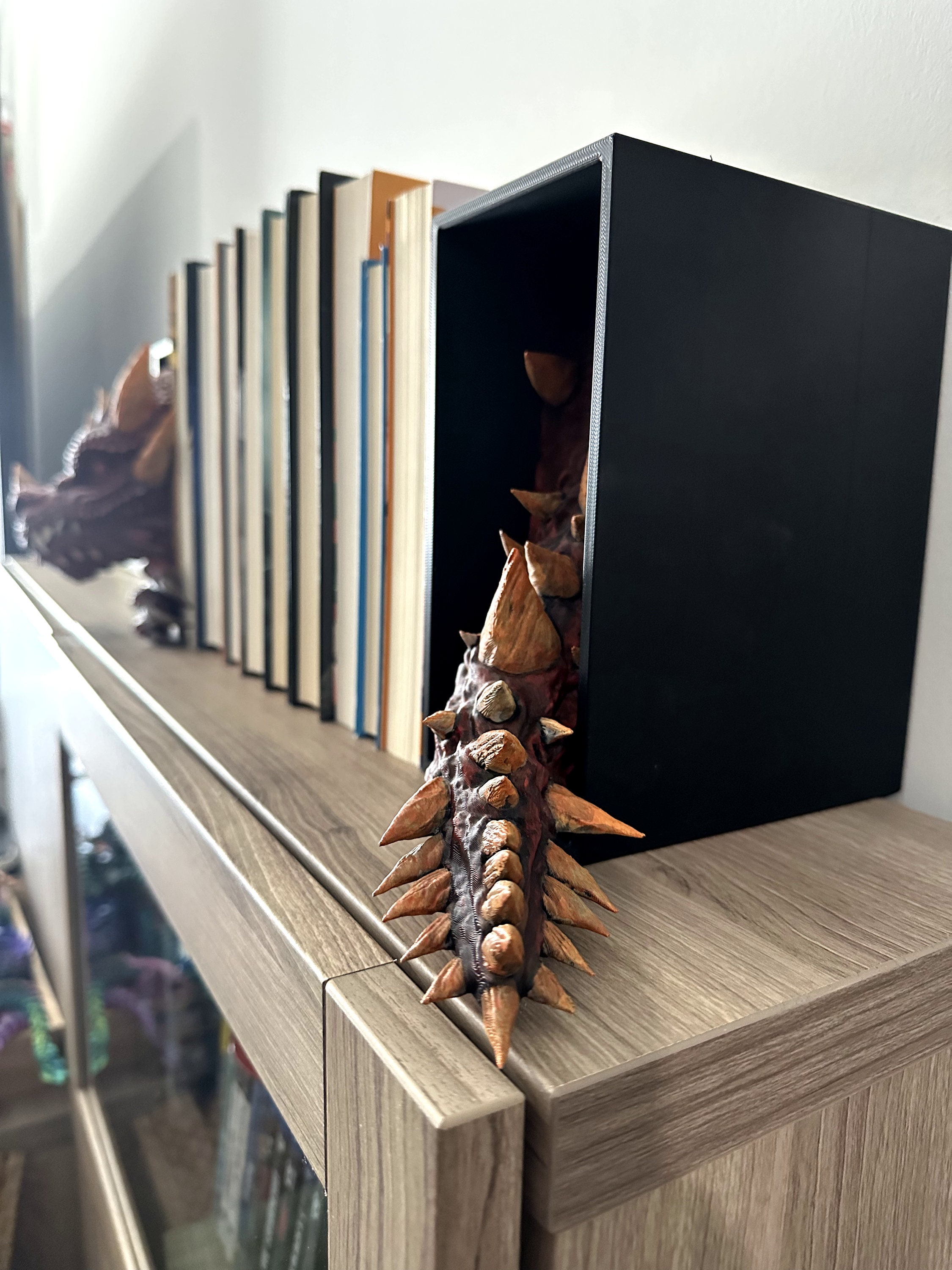 Hand-painted Dragon Book Nook - Unique Fantasy Decor, Perfect Gift for ...