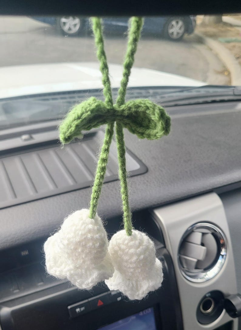 Crochet Hanging Lily of the Valley for a Car - Etsy
