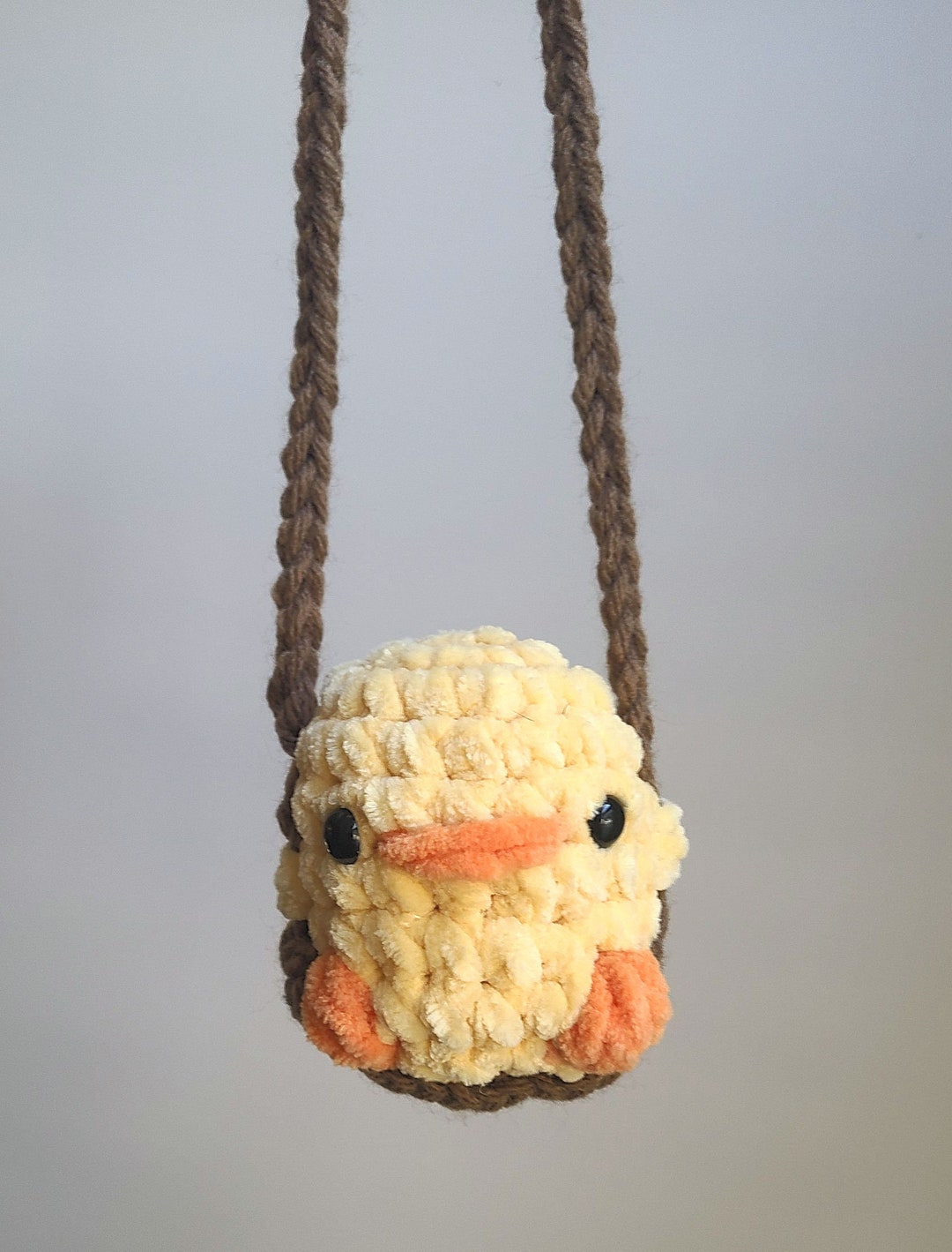 Crochet Duck on Swing for Car - Etsy
