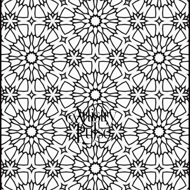 50 Detailed Patterns Coloring Pages Set - Instant Download - Adult ...